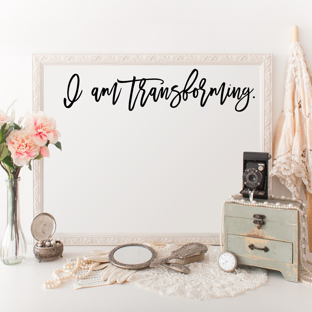 Positive Affirmation Mirror Cling, Self-love Window Sticker, Self-worth ...