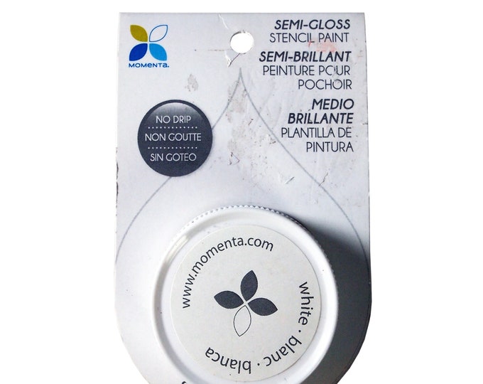 Momenta : Semi Gloss Stencil Paint WHITE No Drip all surface acrylic ...