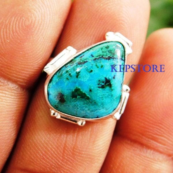 Chrysocolla Ring - Etsy