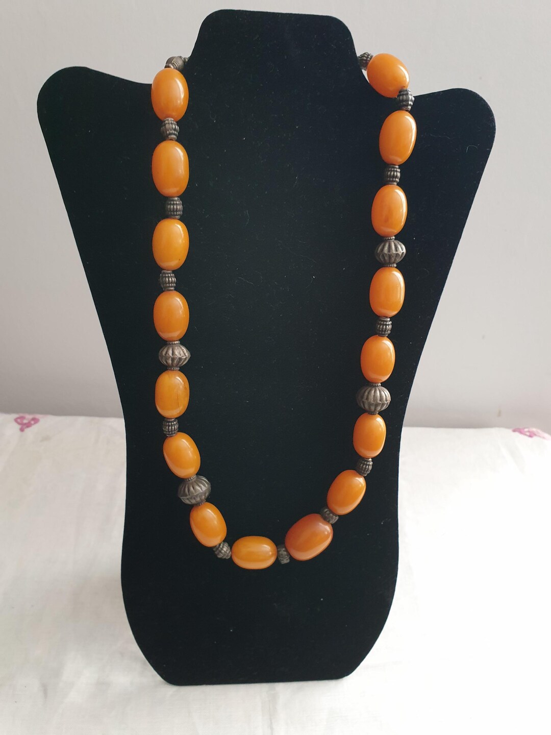 Bakelite Egg Yolk Necklace Kenya,africa. Bakelite Has Been Tested as ...