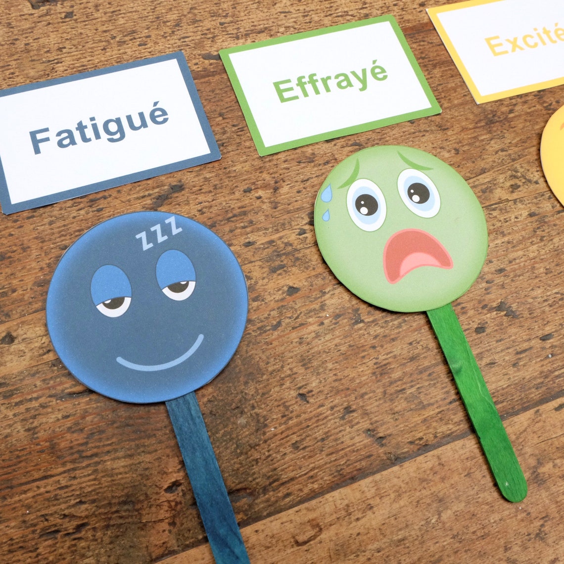 French - Emotion Faces - Printable Digital Download - Educational - Etsy