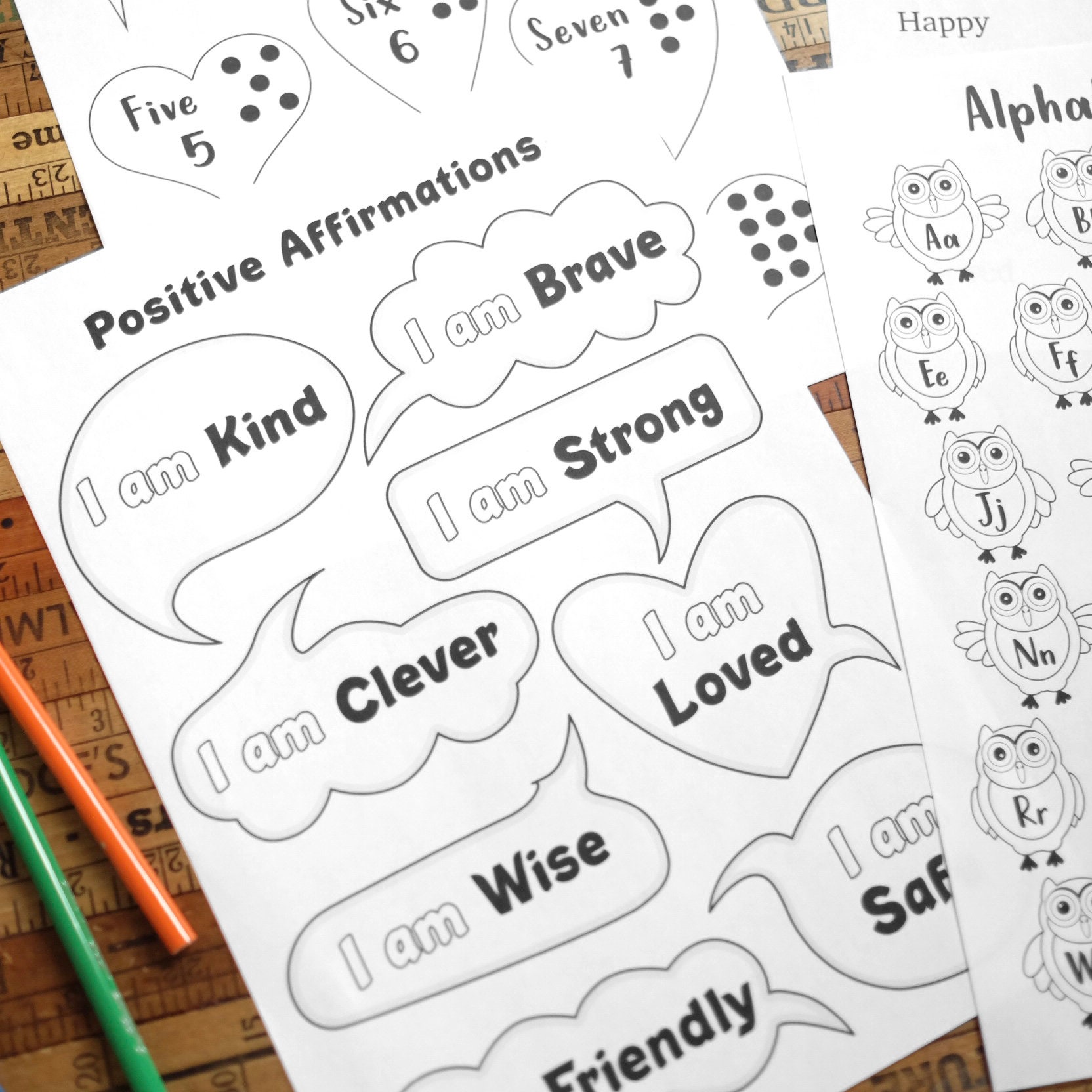 Colouring Sheets Bundle Printable Digital Download Emotions Positive ...