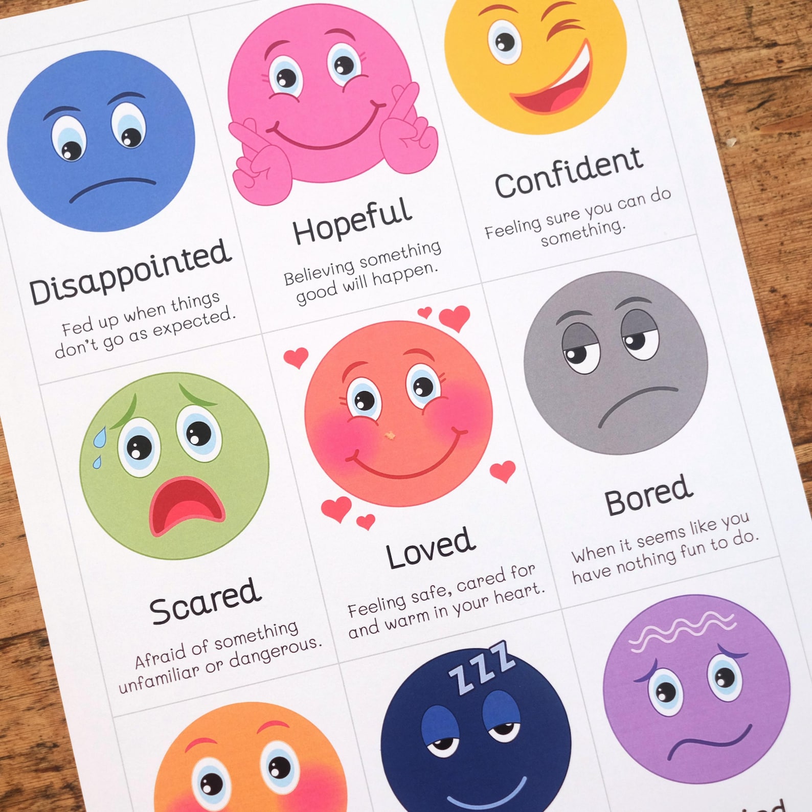 18 Emotion Flashcards - Printable Digital Download - Emotion Faces and ...