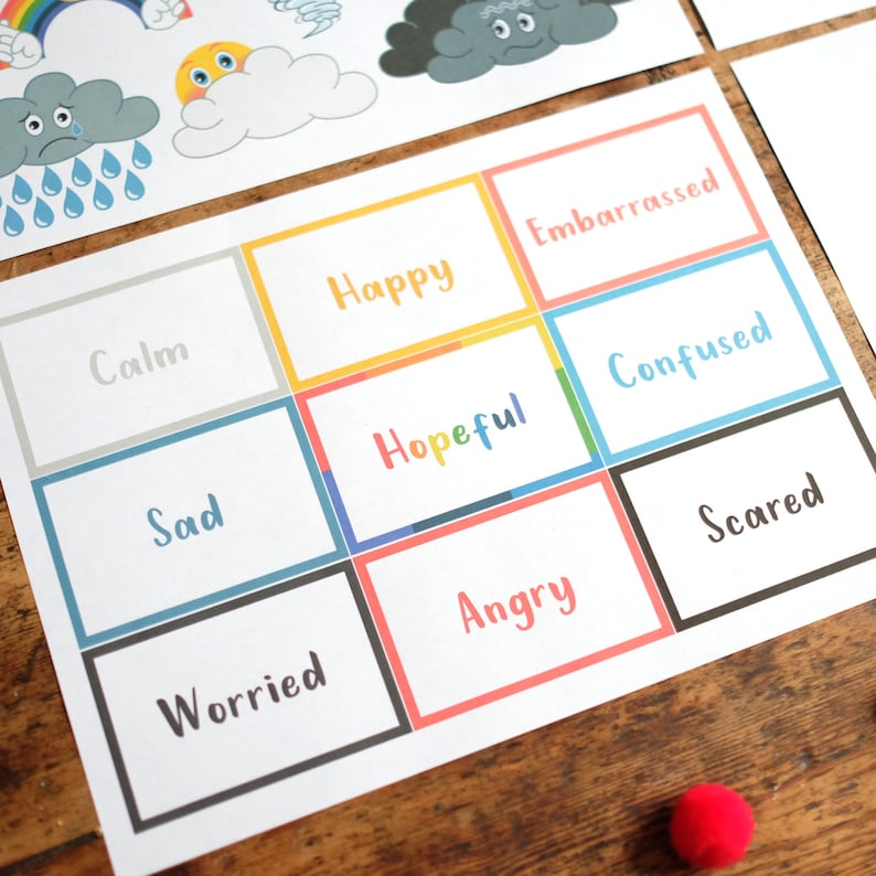 Weather Emotions - A4 Print and 9 X Large Individual Weather Emotions ...