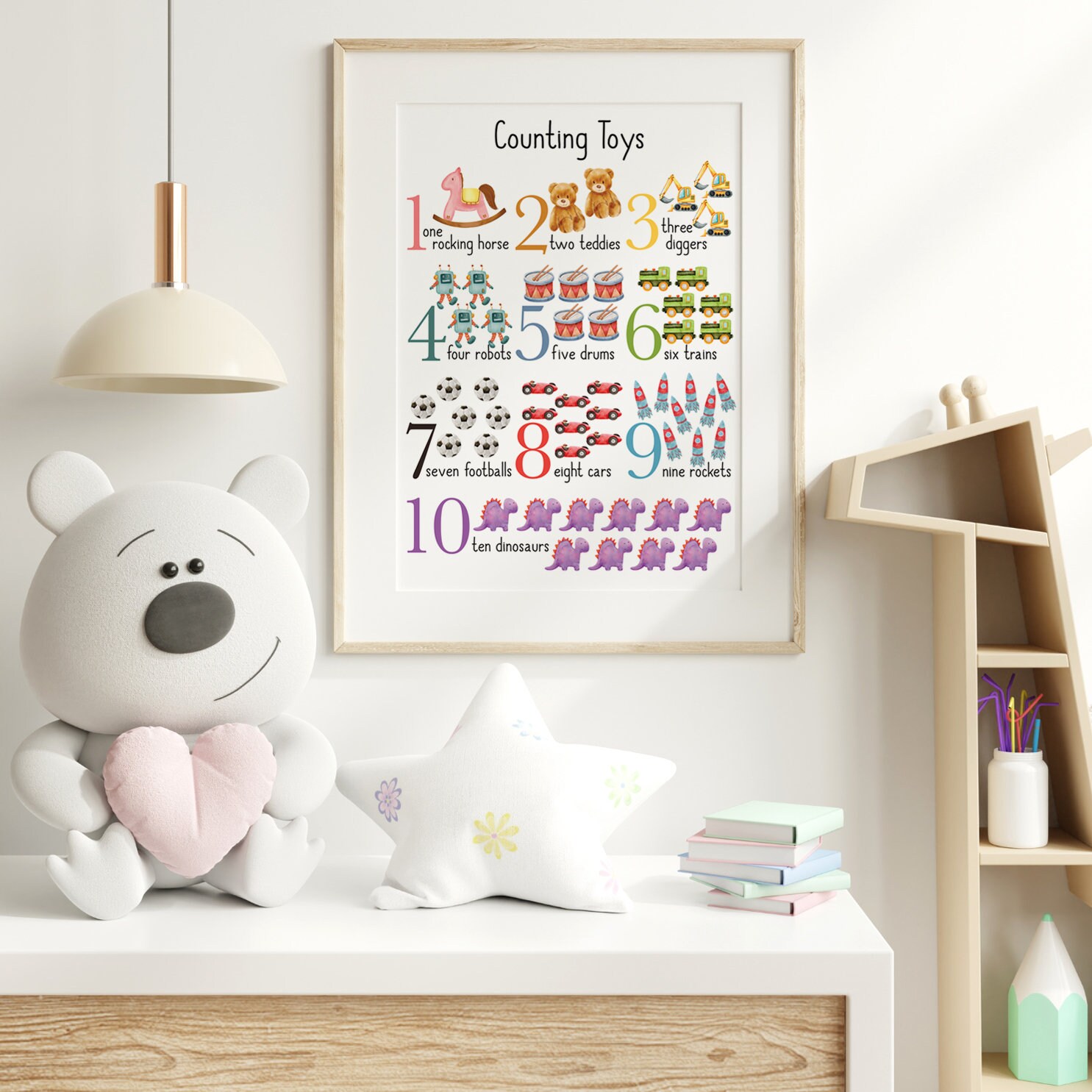 Counting Toys - Educational Poster - Printable Digital Download ...