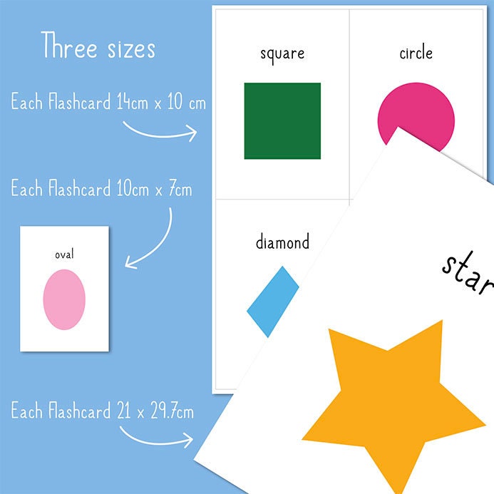 Shapes Flashcards - Printable Digital Download - 16 2D Shapes - Etsy