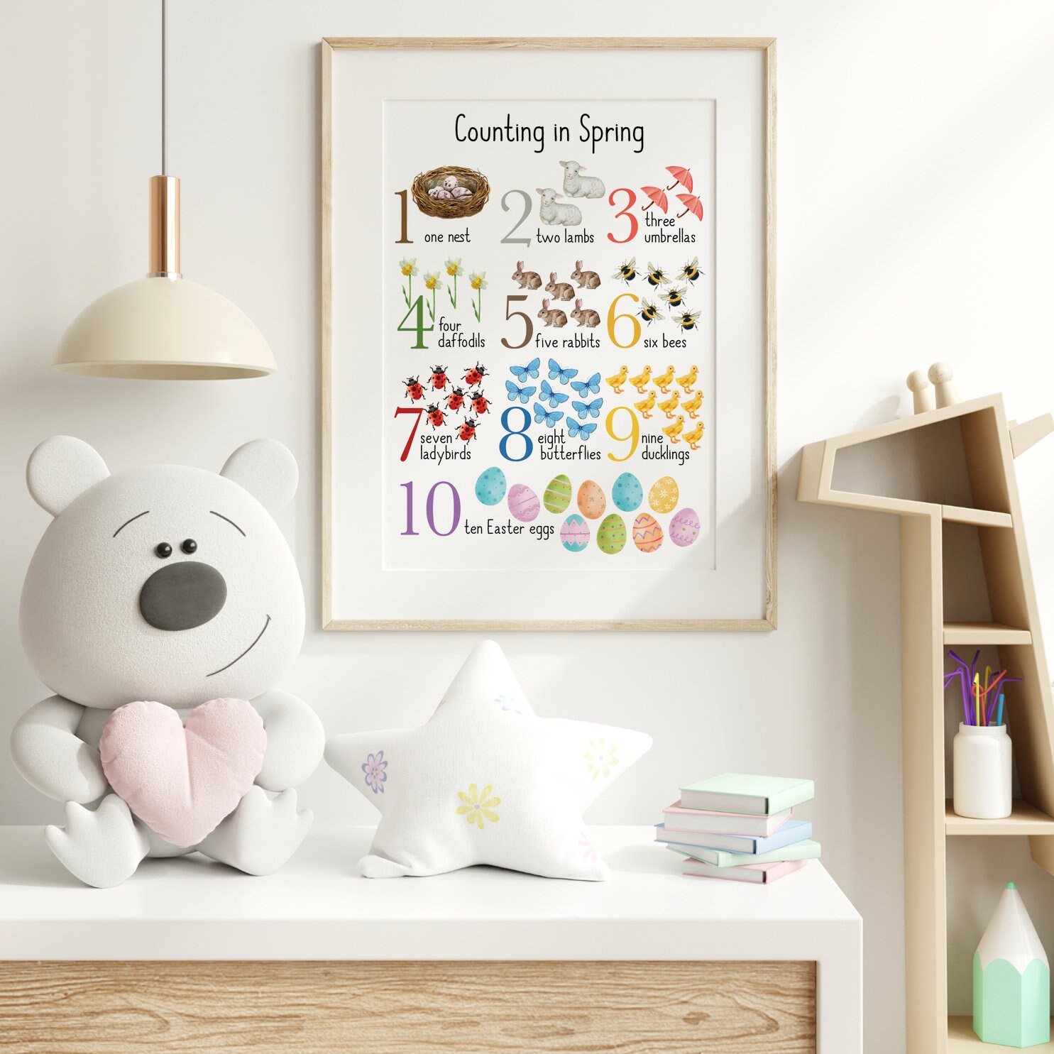 Counting in Spring - Educational Poster - Printable Digital Download ...