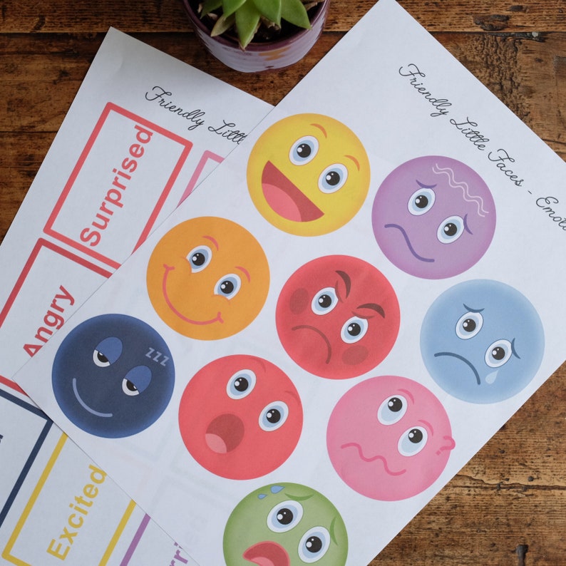 Emotion Faces - Printable Digital Download - Etsy