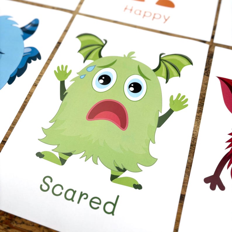 Monster Emotion Faces - Printable Digital Download - Etsy UK
