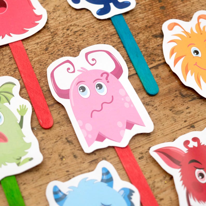 Monster Emotion Faces - Match the Emotions - Printable Digital Download ...