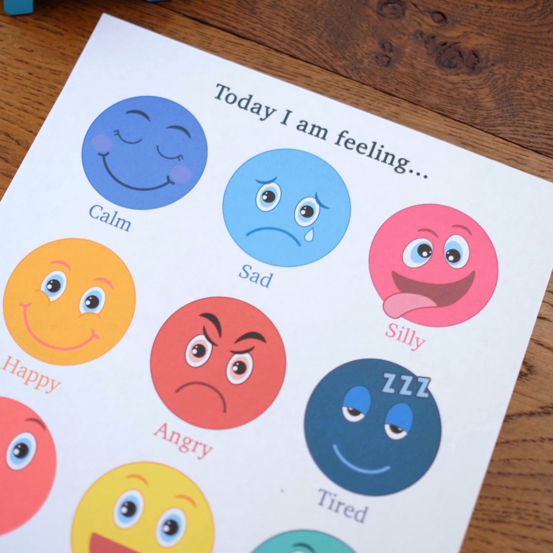 Emotion Faces A4 Print & 12 Large Individual Faces on A4 - Printable ...