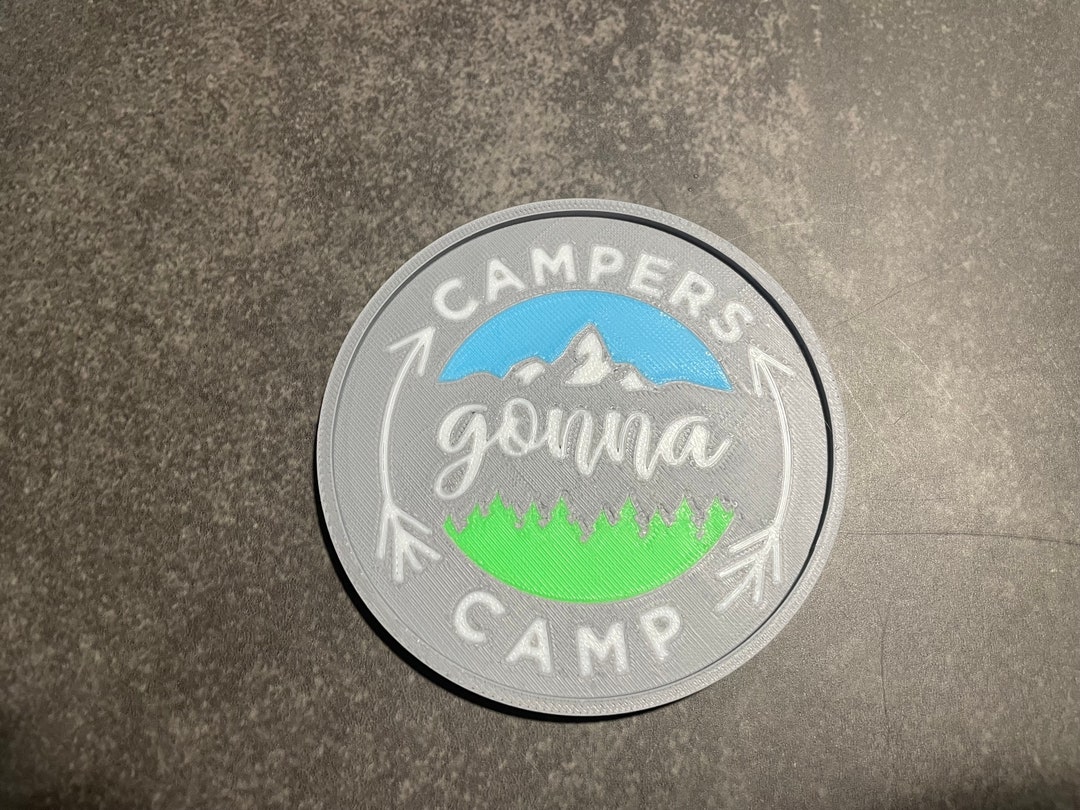 Campers Gonna Camp Coaster - 3D Printed | Ideal Gift for Outdoor ...