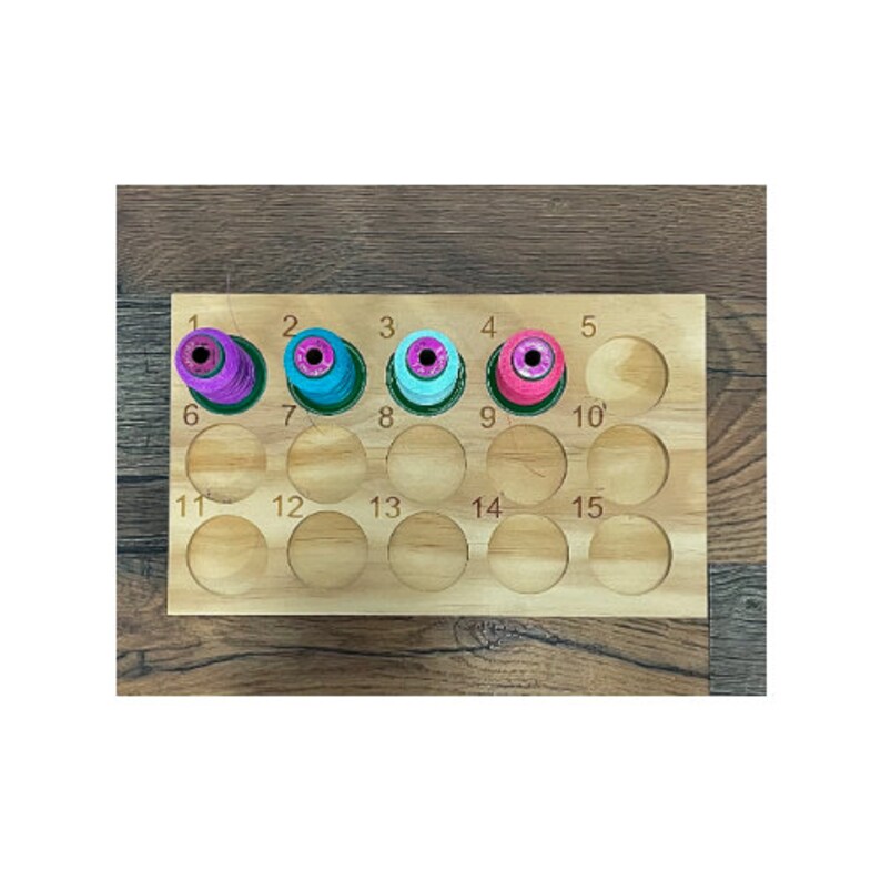 Handmade Wooden 15 Embroidery Thread Holder - Keep Your Threads ...