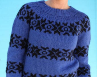 Star Jumper Knitting Pattern - Etsy