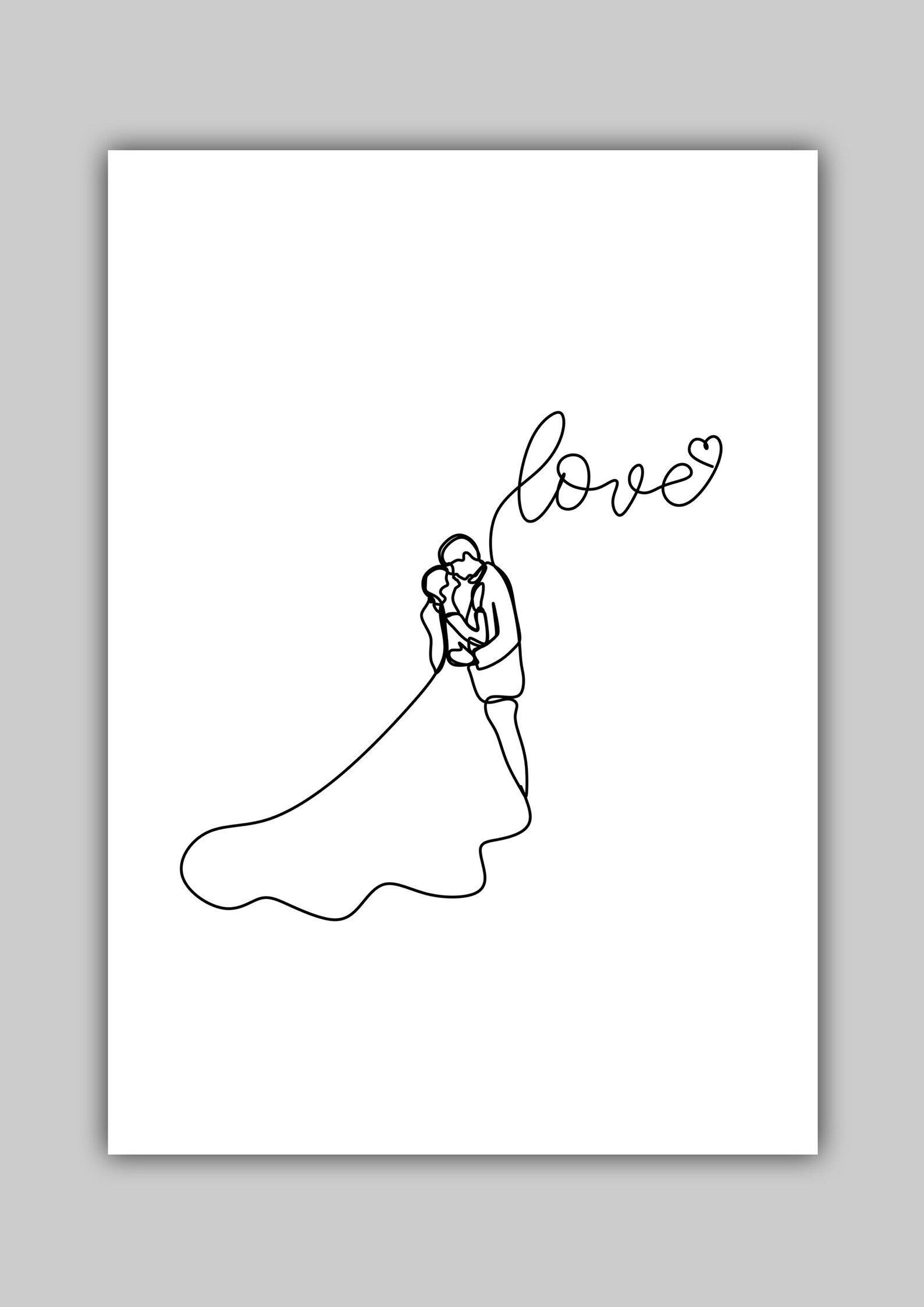 Wedding Line Art Print /Wall Art/Home Decoration/Wall | Etsy