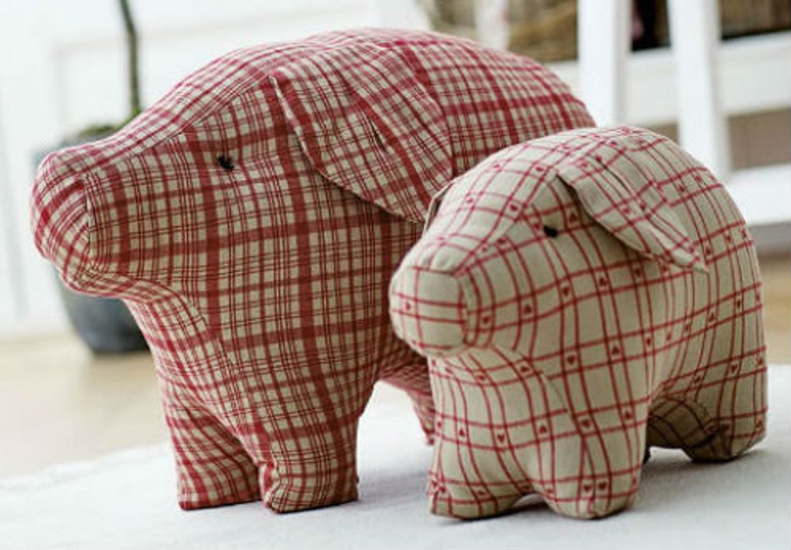 Two Little Pigs Pdf Sewing Pattern Toy Decoration Gift - Etsy Australia