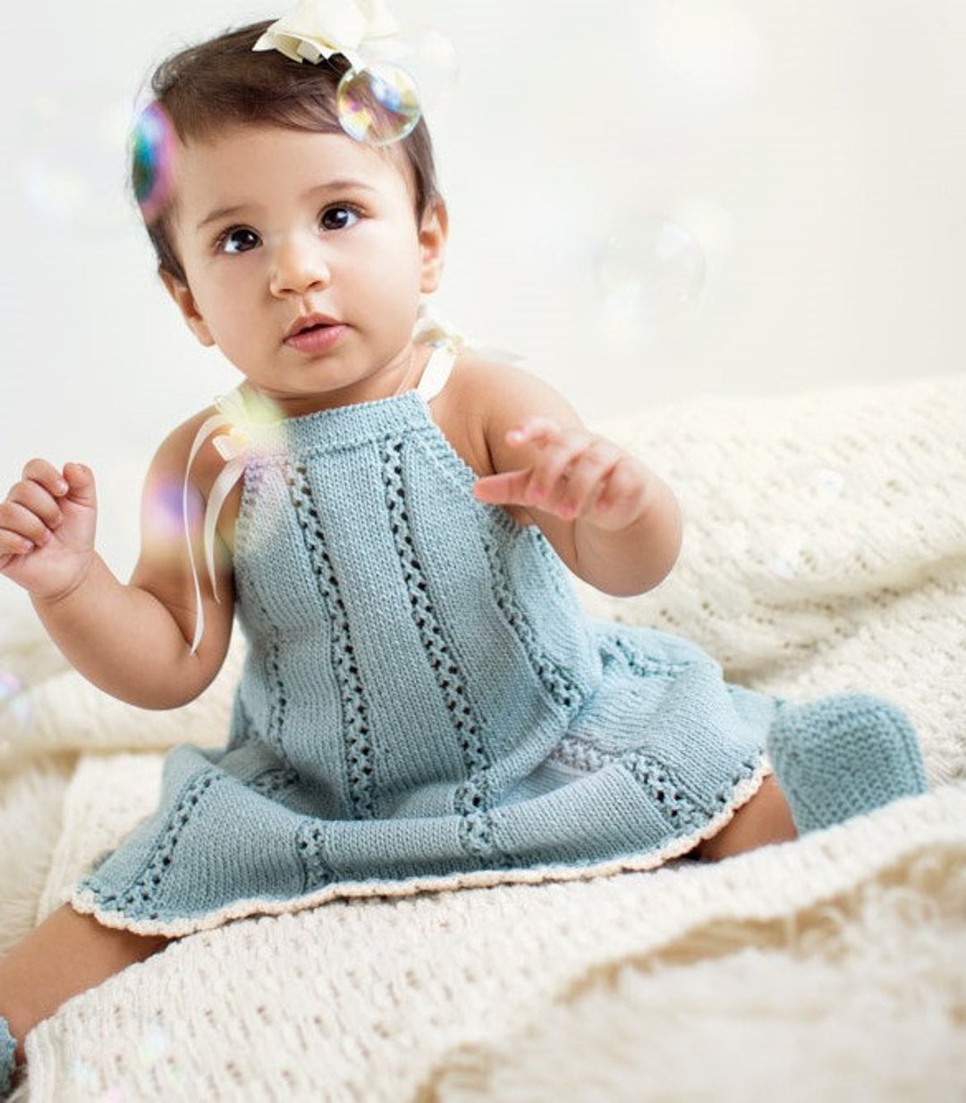 Mika Dress Pdf Knitting Pattern Sizes 3-24 Months Sun Dress - Etsy
