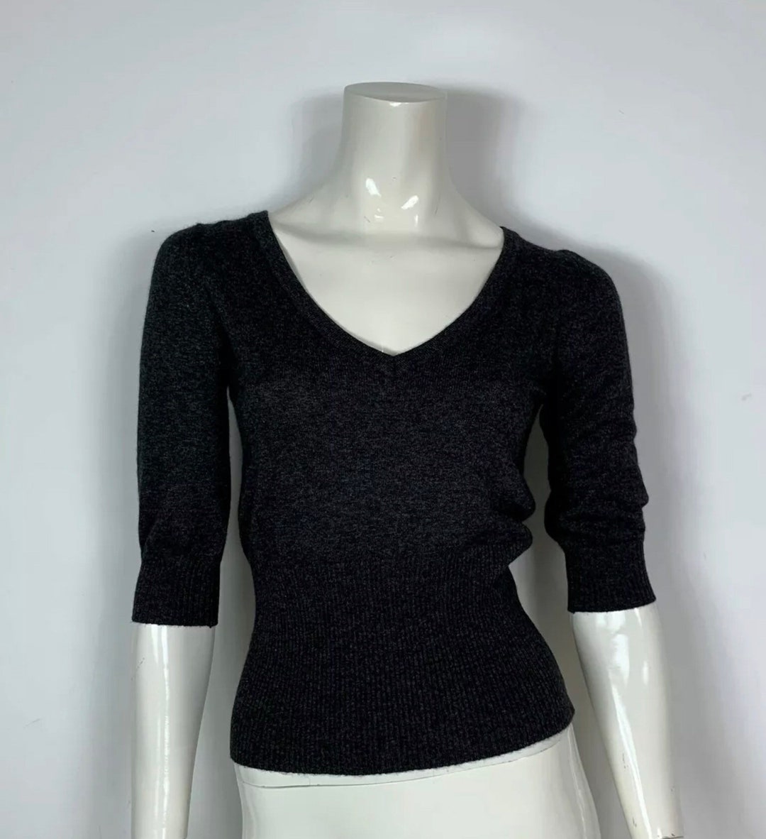 Blumarine Light Sweater Woman Gray D36 Tg 42 Top Sleeve 3/4 Luxury ...