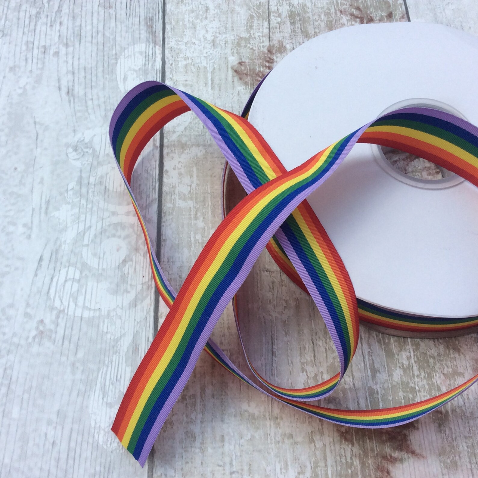 Woven Rainbow Ribbon Gay Pride Ribbon Lgbtq Ribbon Etsy