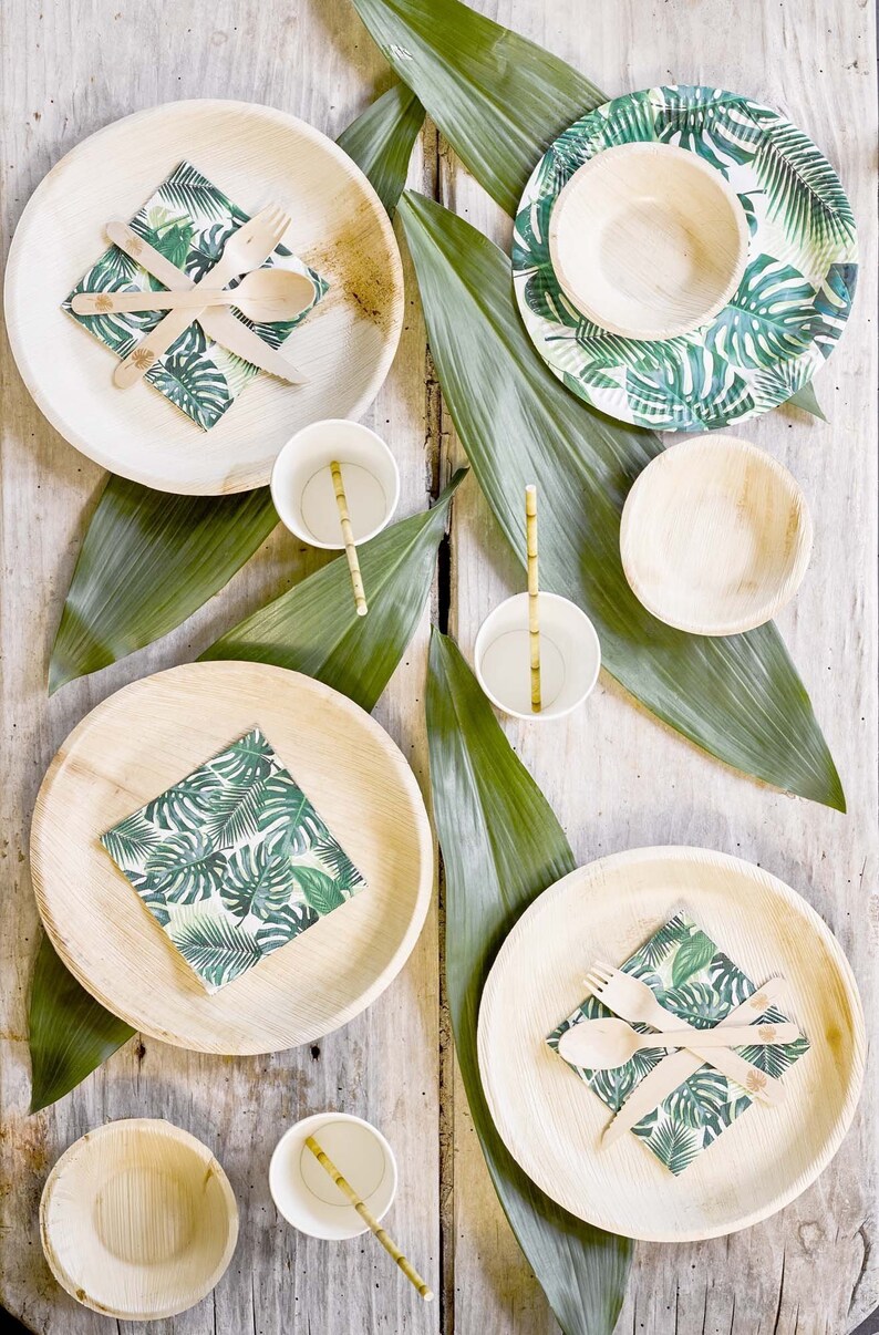Eco Friendly Palm Leaf Plates Biodegradable Party Tableware | Etsy UK