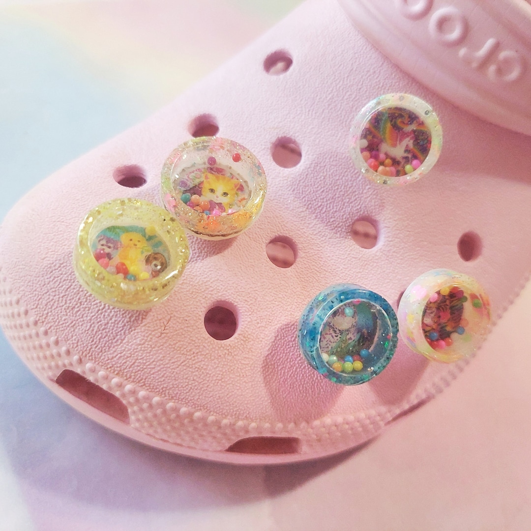 Rainbow Crocs Charms Lisa Frank Jibbitz Shaker Charms - Etsy