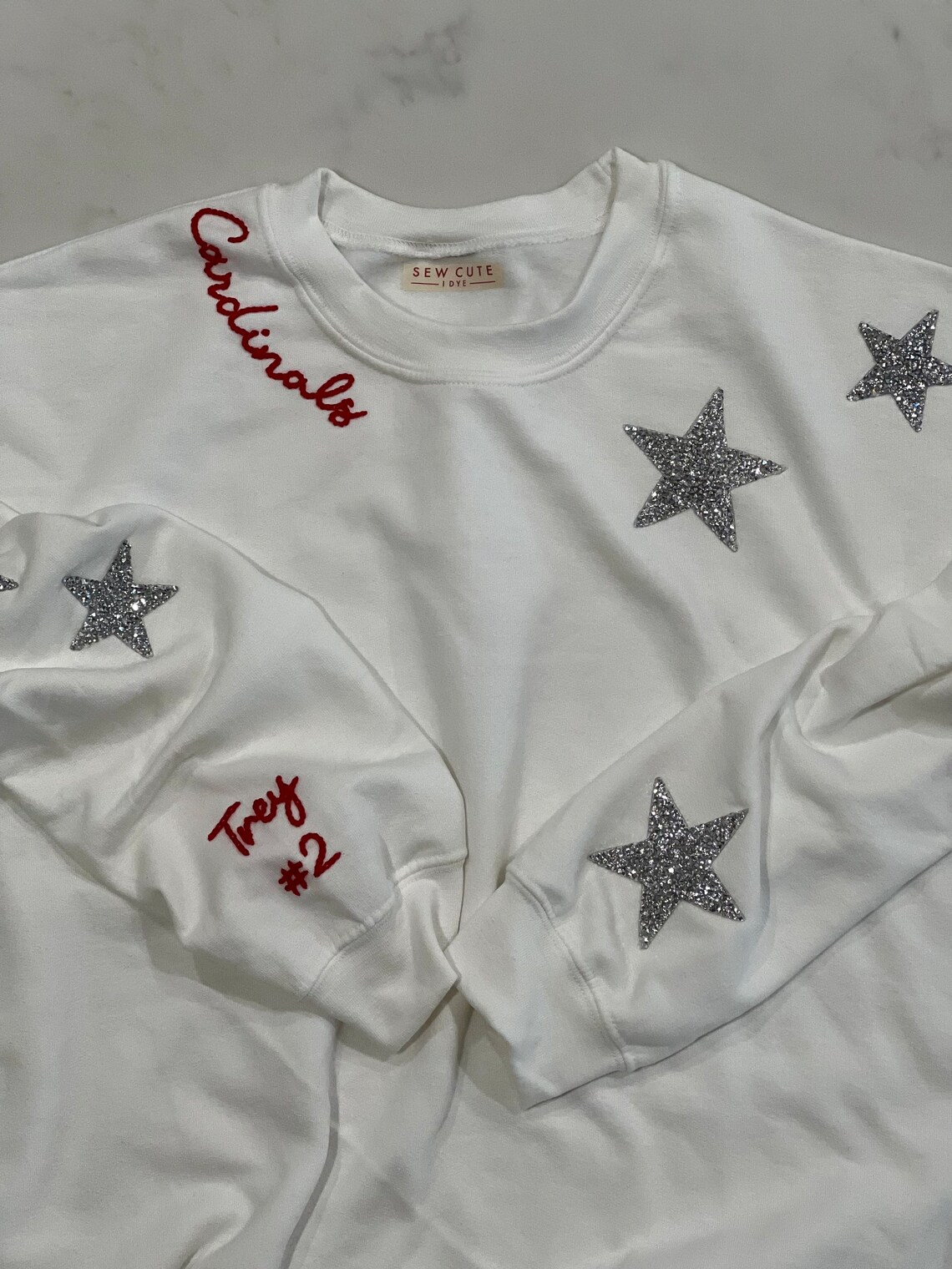 Embroidered Crewneck Sweatshirts Personalized Star - Etsy
