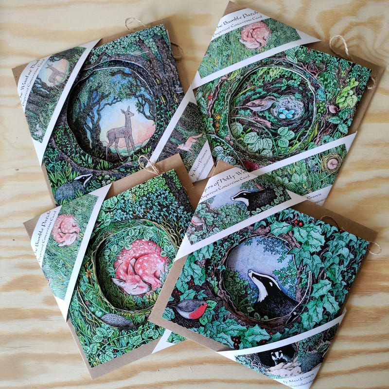 Papercut Cards - Etsy