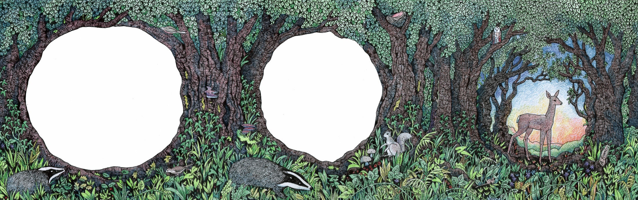 The Wood at Dusk Double-sided Papercut Concertina Card - Etsy UK