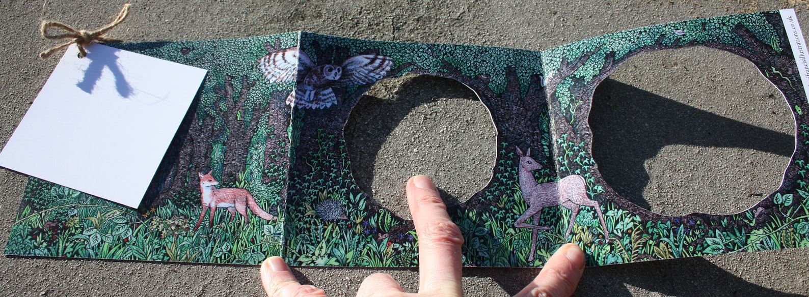 The Wood at Dusk Double-sided Papercut Concertina Card | Etsy UK