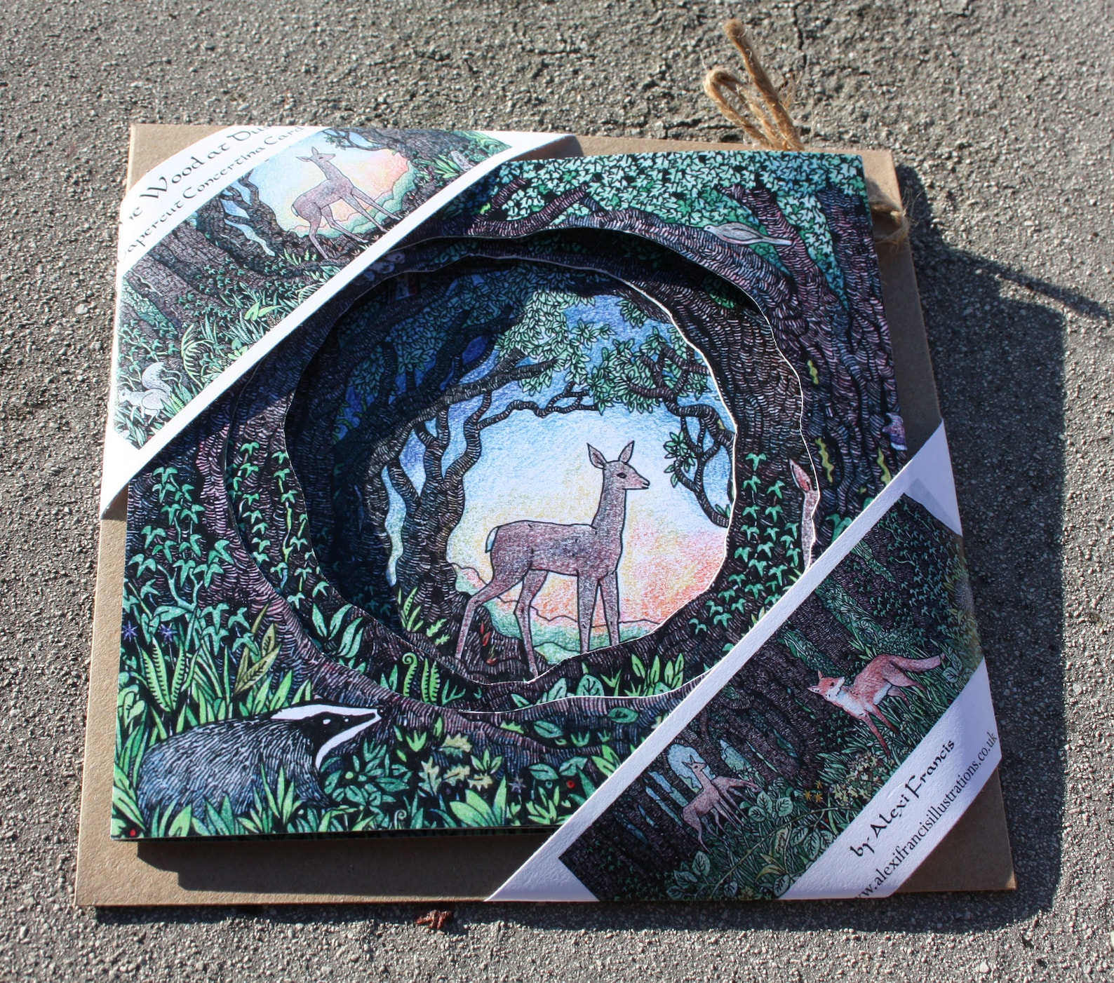 The Wood at Dusk Double-sided Papercut Concertina Card - Etsy UK