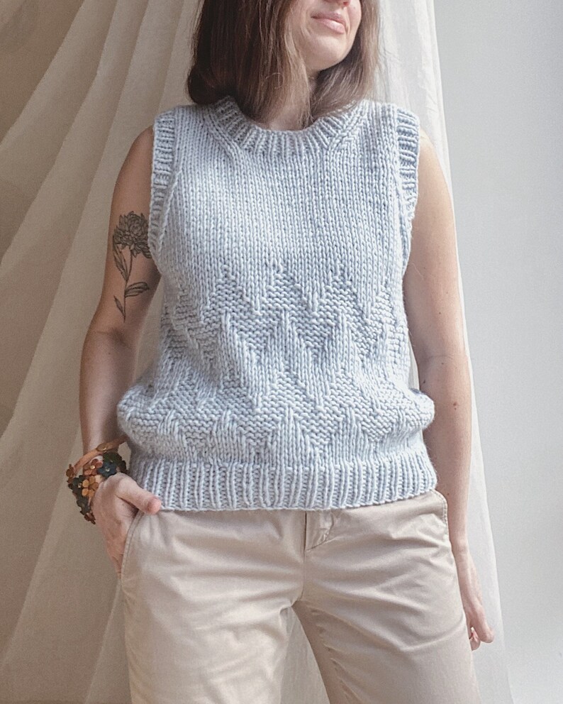 Knitting Pattern Vessel Vest Chunky Vest Pattern Hand Knitted - Etsy