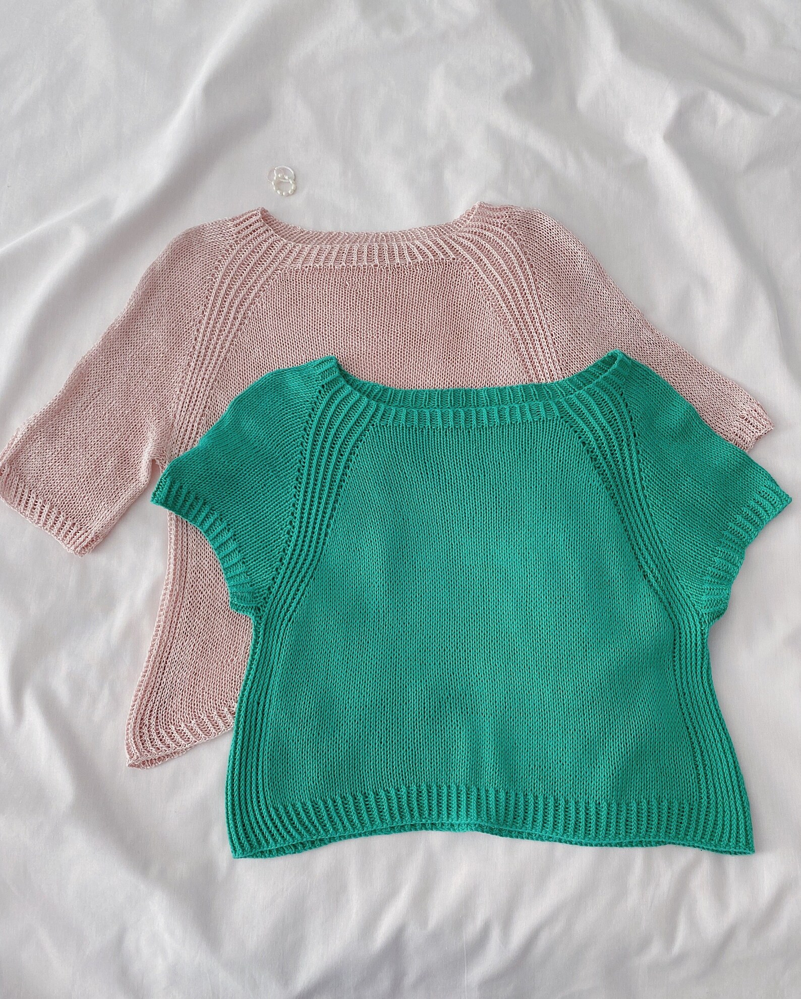 Knitting Pattern Lea Tee Women Summer Tee Pattern Easy Knit Tee Pattern ...