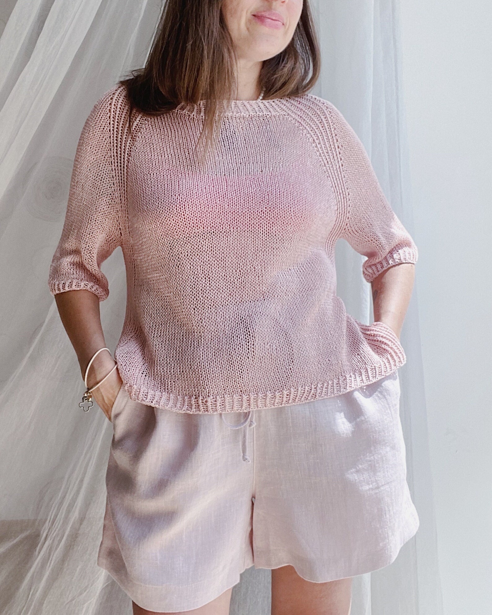 Knitting Pattern Lea Tee Women Summer Tee Pattern Easy Knit Tee Pattern ...