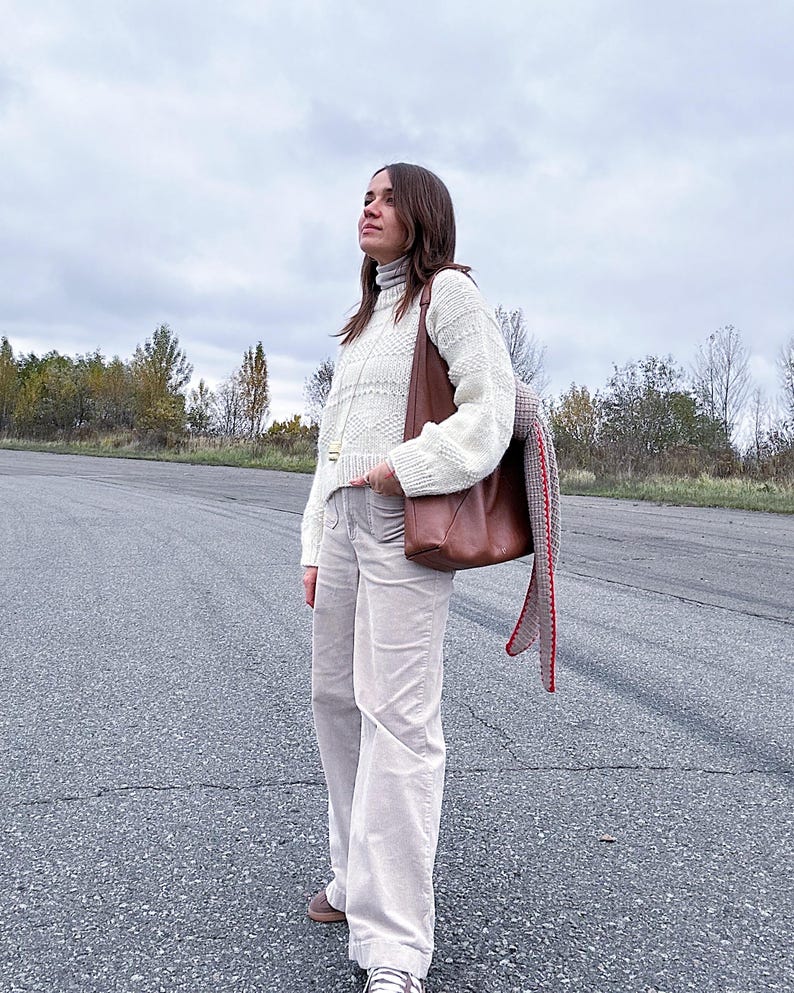 Mayble Sweater Knitting Pattern, Chunky Cropped Oversized Pullover With ...