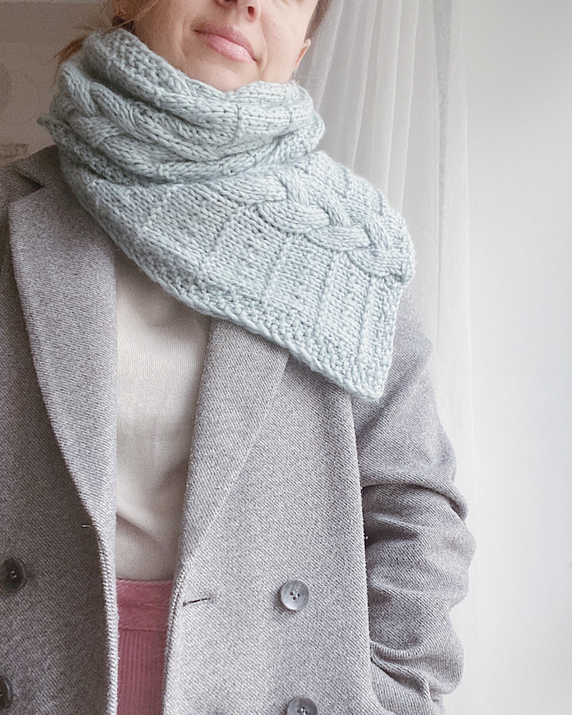Scarf Knitting Pattern - Delfinium Scarf Chunky Scarf Scarf Knitting Pattern - Delfinium Scarf Chunky Scarf