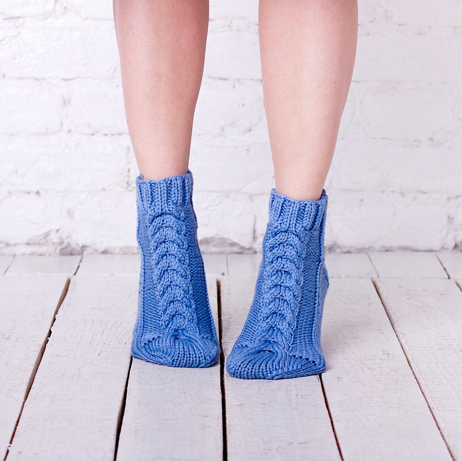 Chunky Knitting Pattern for Ankle Thick Socks (PDF Download) - Etsy