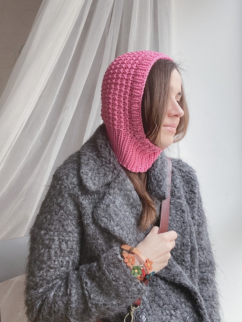 Knitting Pattern Raisins Hood Chunky Balaclava Hood Pattern - Etsy