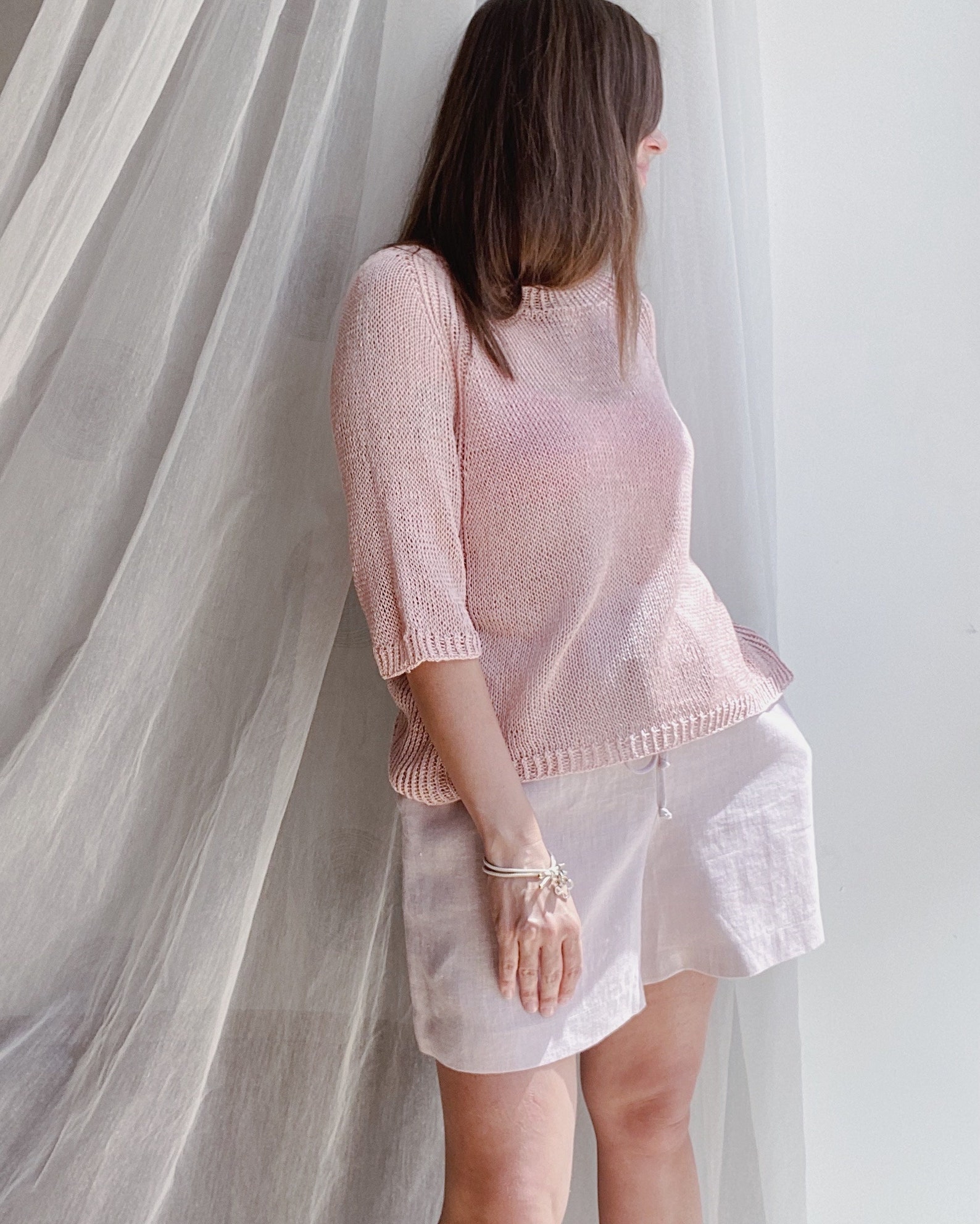 Knitting Pattern Lea Tee Women Summer Tee Pattern Easy Knit Tee Pattern ...