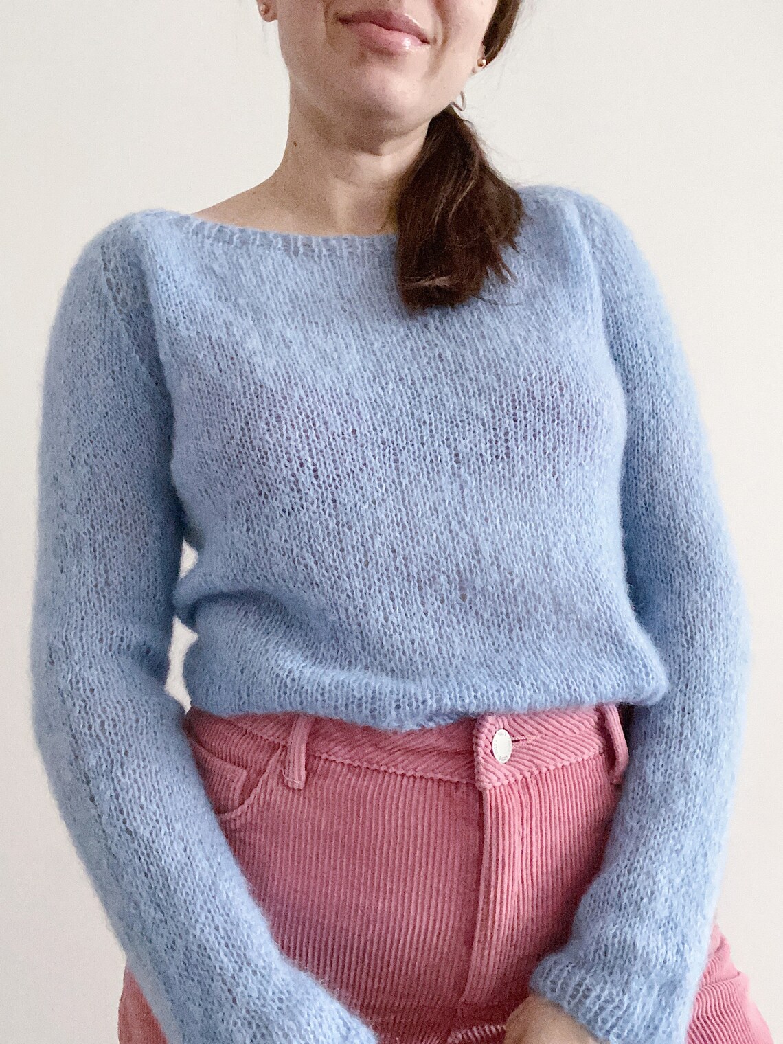 Mohair women jumper Hand knitted wool sweater Womens mohair | Etsy