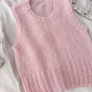 READY to SHIP Size XS/S Pink Alpaca Vest Fluffy Mohair Pink Vest ...