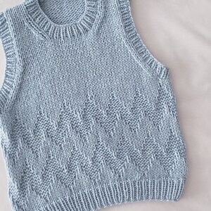 Knitting Pattern Vessel Vest Chunky Vest Pattern Hand Knitted Vest ...