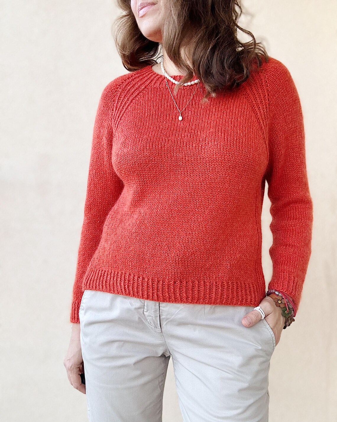 Lea Sweater Knitting Pattern: Top-down Raglan Basic Oversized Pullover ...