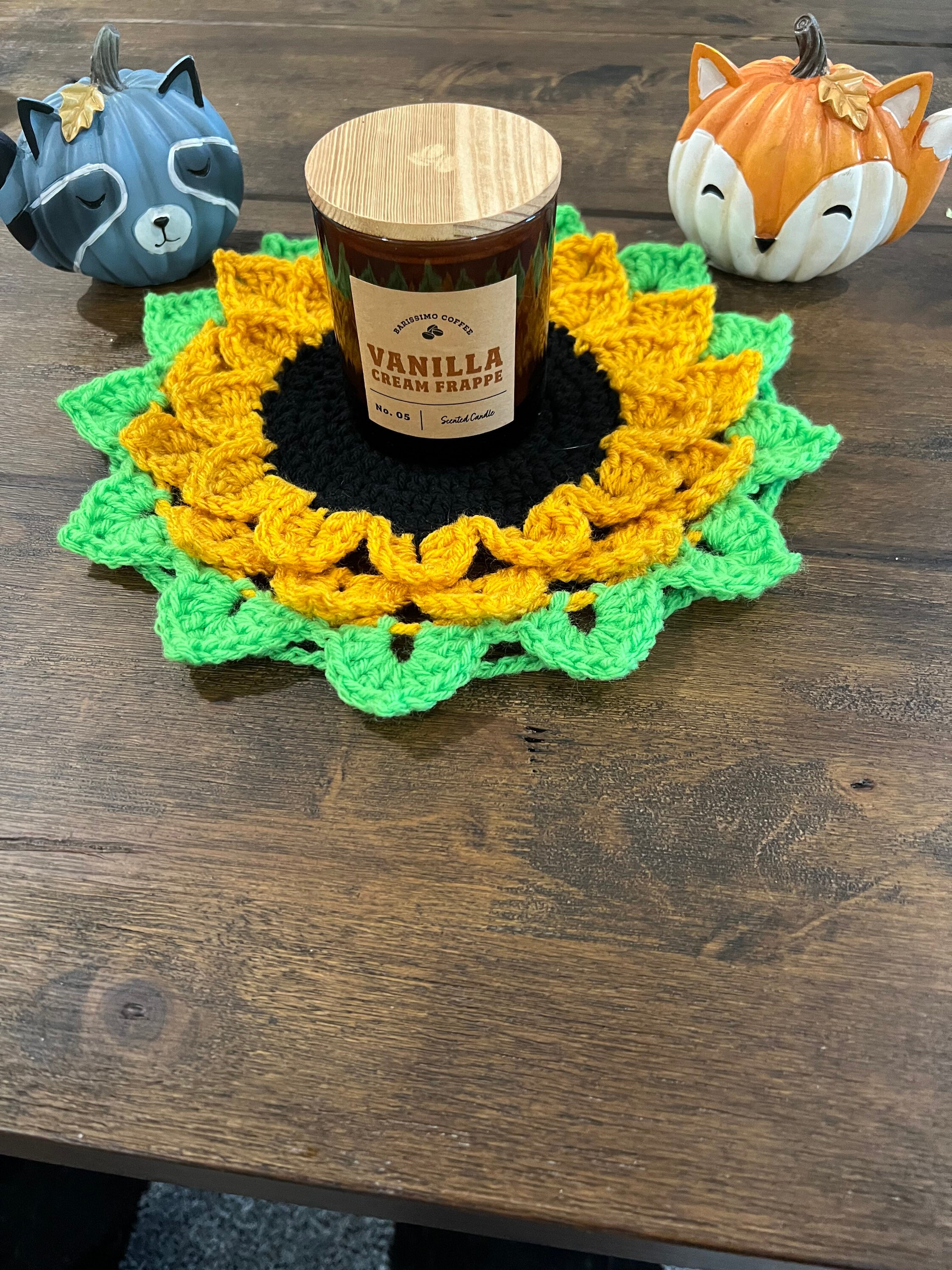 Sunflower Candle Coaster - Etsy