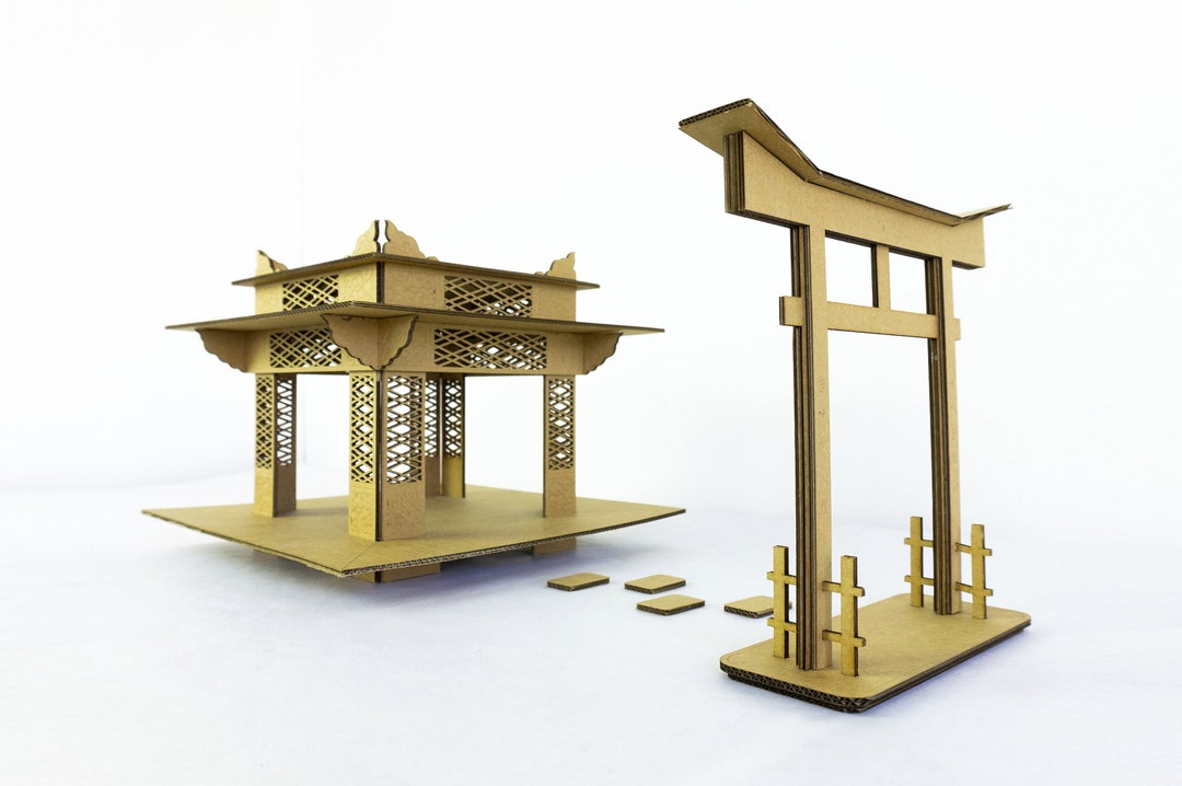 Japanese Cardboard Shrine for Toy Decoration - Etsy