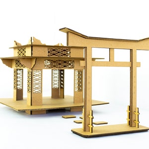 Japanese Cardboard Shrine for Toy Decoration - Etsy