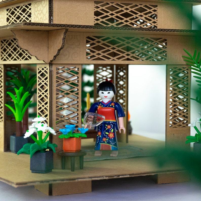 Japanese Cardboard Shrine for Toy Decor - Etsy