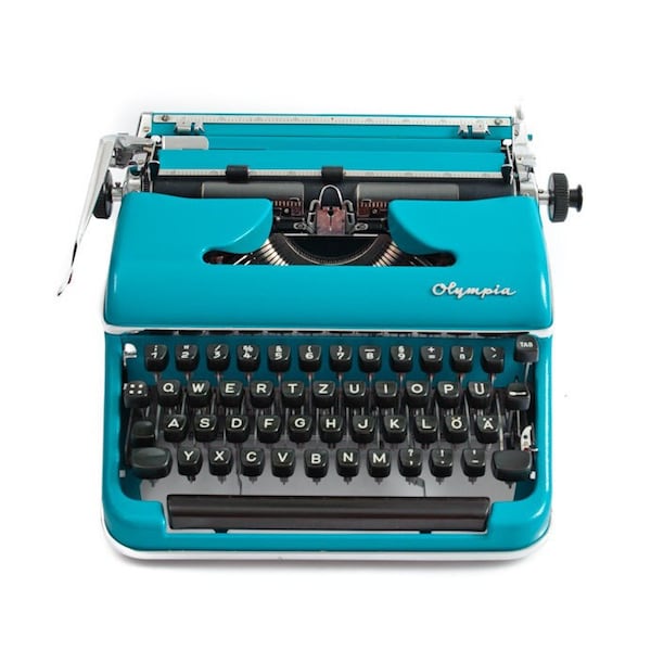 Blue Typewriter - Etsy