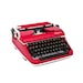 Red Typewriter Olympia SM2, Vintage Typewriter Working, Manual ...