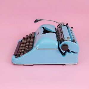 Triumph Typewriter Blue, Working Typewriter, Light Blue Typewriter ...