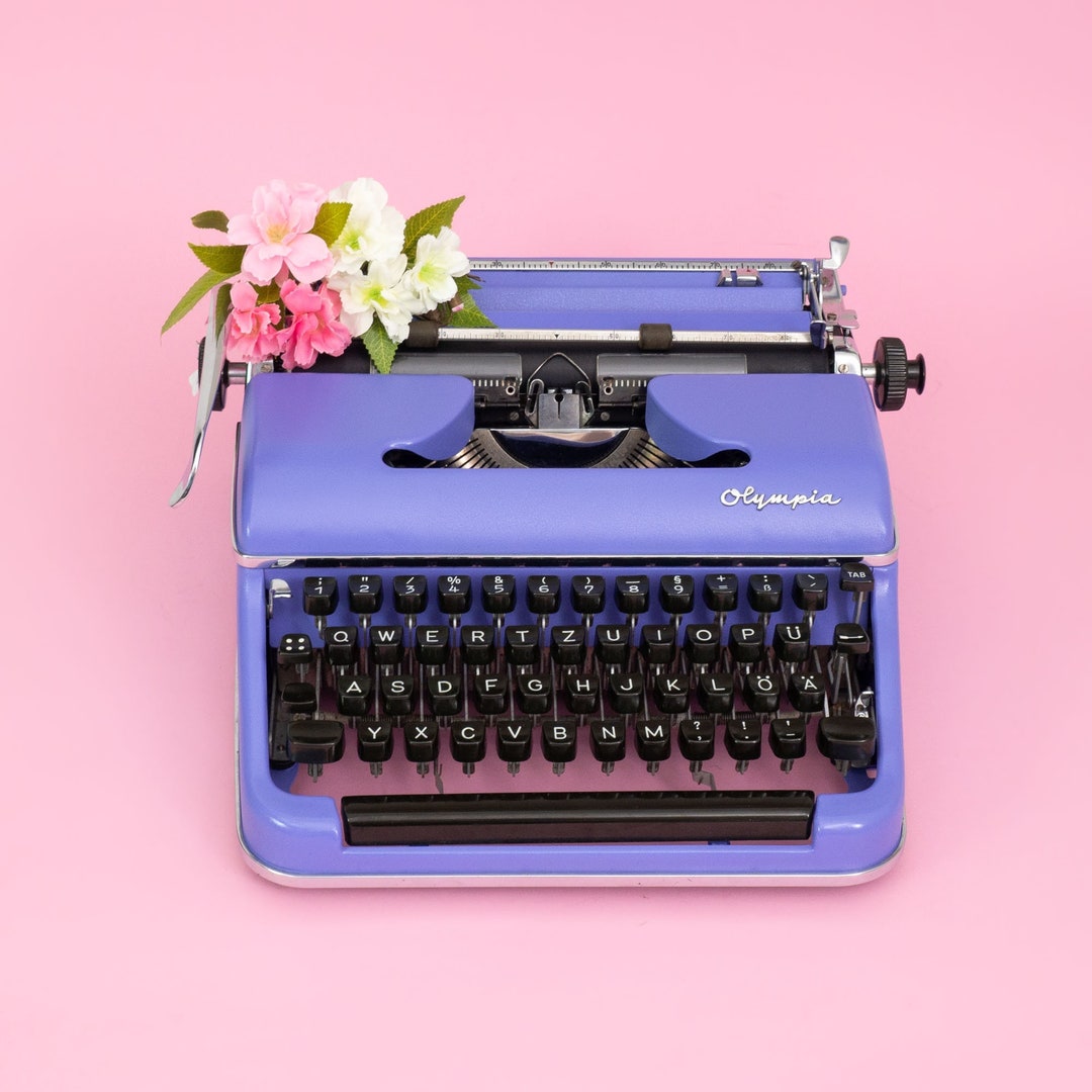 Purple Typewriter Olympia SM3, Working Typewriter Purple, Manual ...